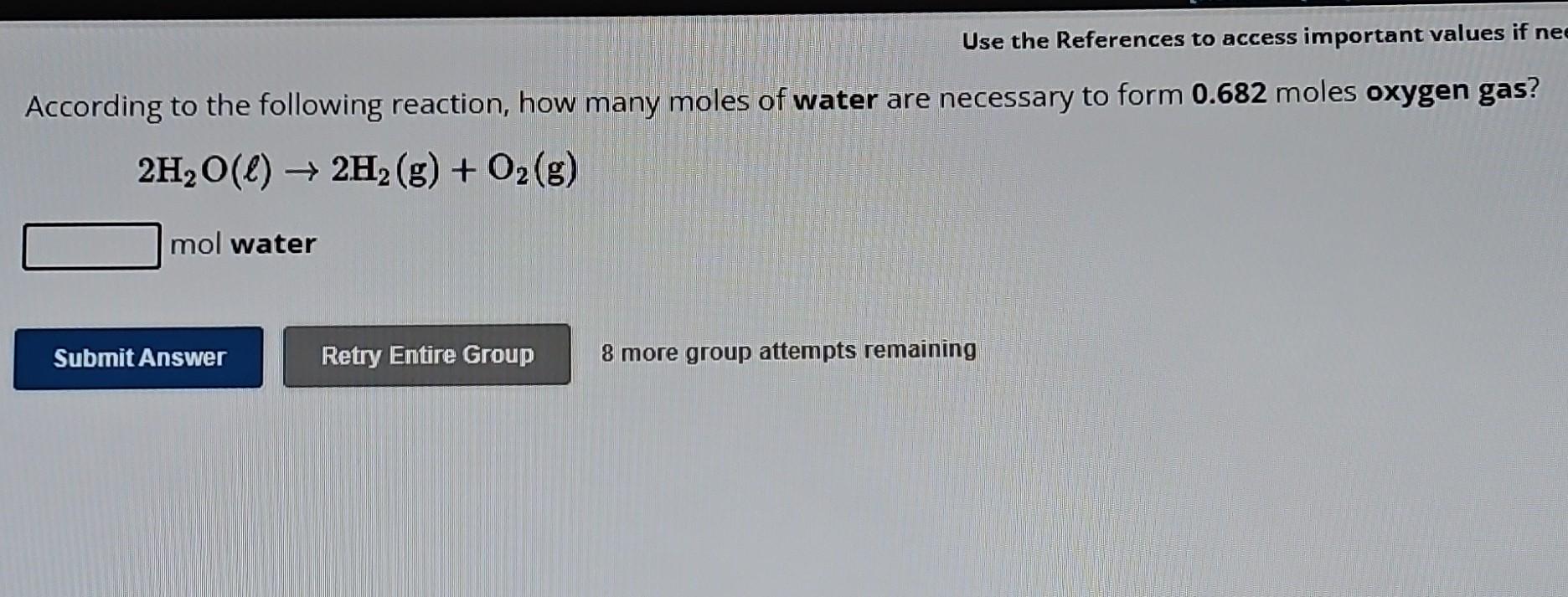 Solved According to the following reaction, how many moles | Chegg.com