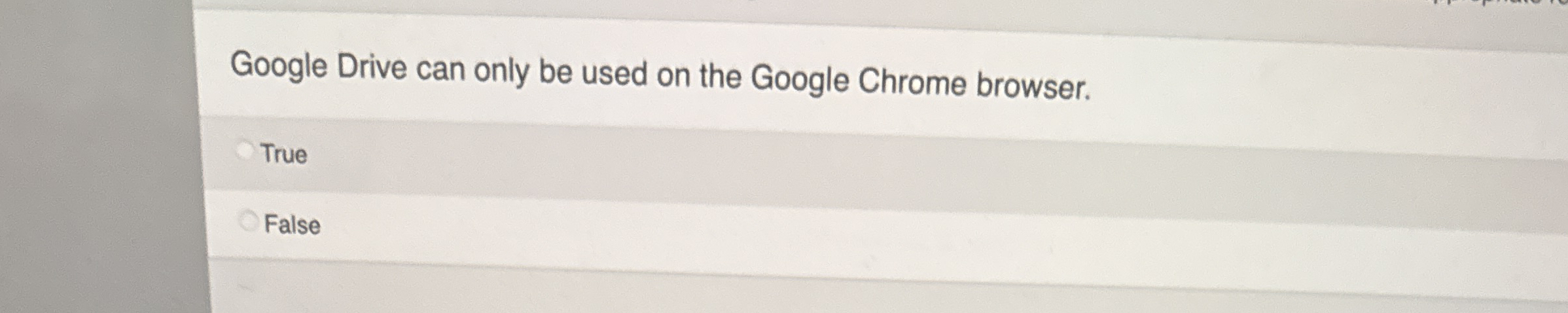 Solved Google Drive can only be used on the Google Chrome | Chegg.com
