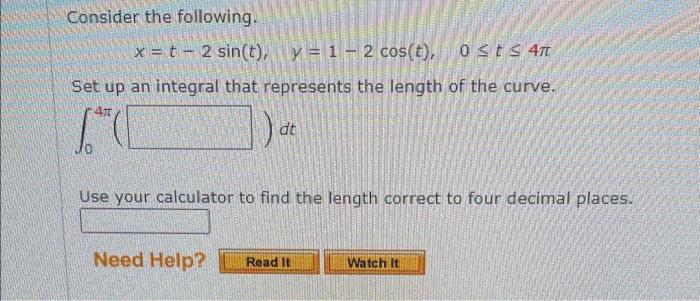Solved Consider the following. | Chegg.com