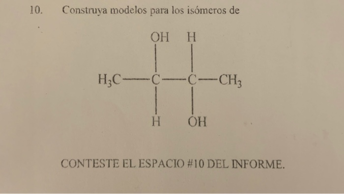 Solved Construct models for the isomers of ANSWER SPACE # 10 | Chegg.com