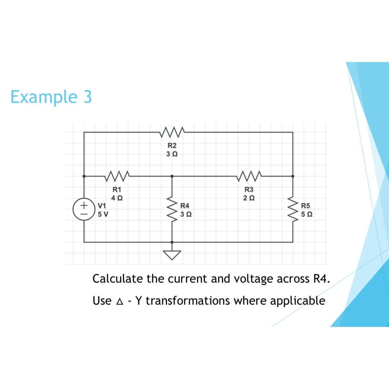 Solved Example 3Calculate the current and voltage across | Chegg.com