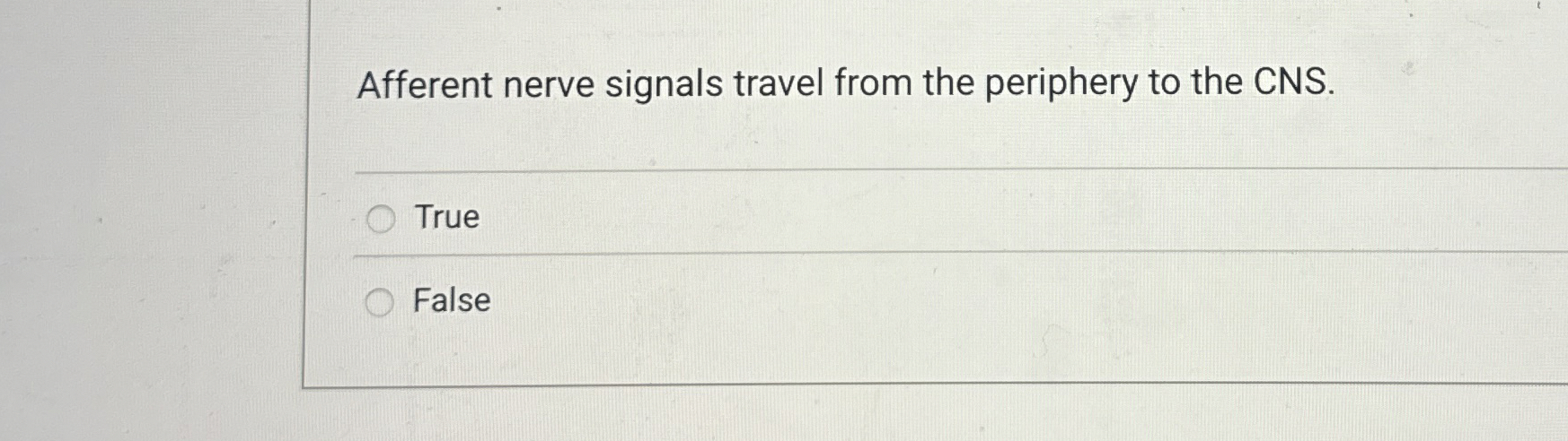 Solved Afferent nerve signals travel from the periphery to | Chegg.com