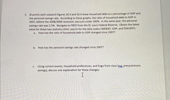 Solved 2. (6 points each subpart) Figures 16.3 and 16.4 show | Chegg.com