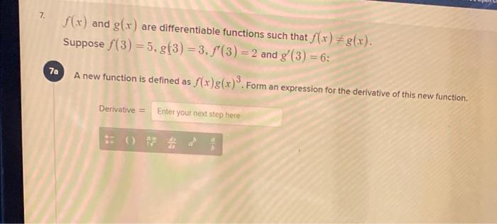 Solved f(x) and g(x) are differentiable functions such that | Chegg.com