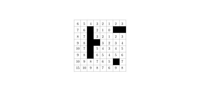 Solved 4 Navigation functions 2 In the following grid, | Chegg.com