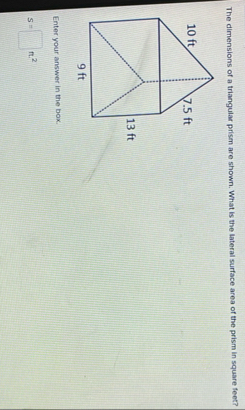 Solved The dimensions of a triangular prism are shown. What | Chegg.com