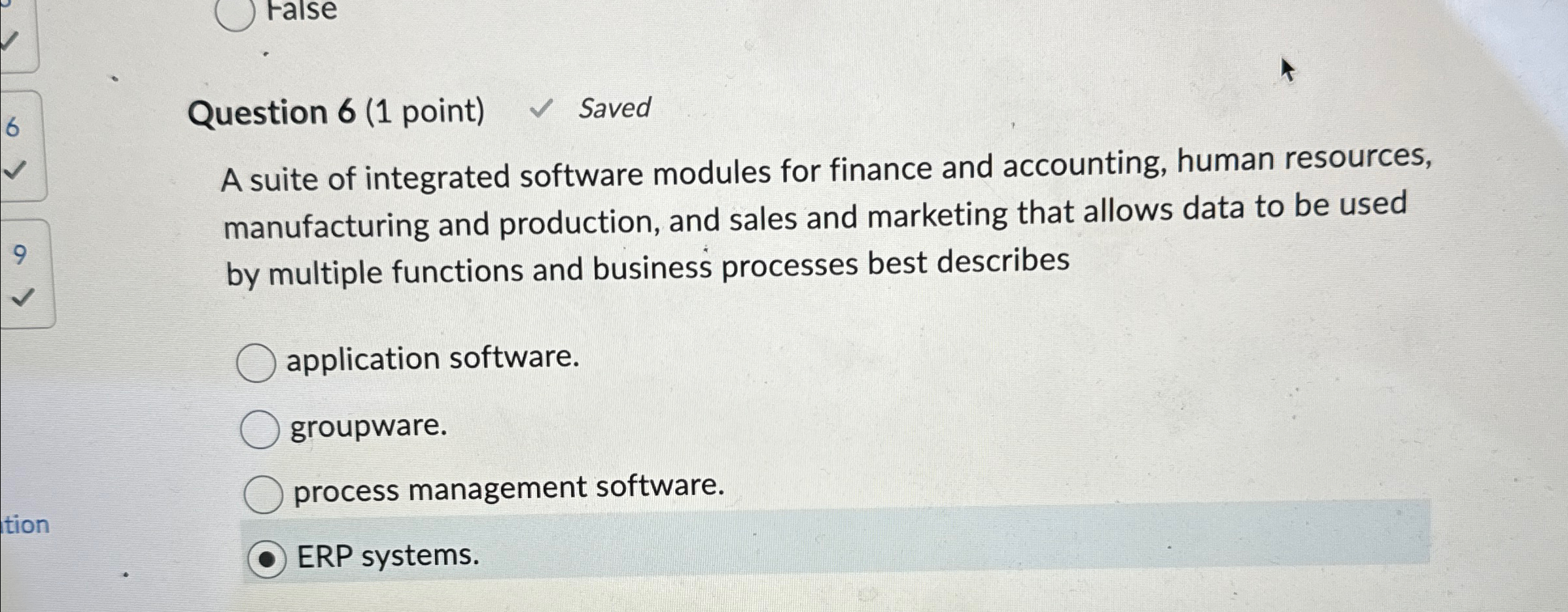 Solved Question 6 (1 ﻿point) ﻿SavedA suite of integrated | Chegg.com