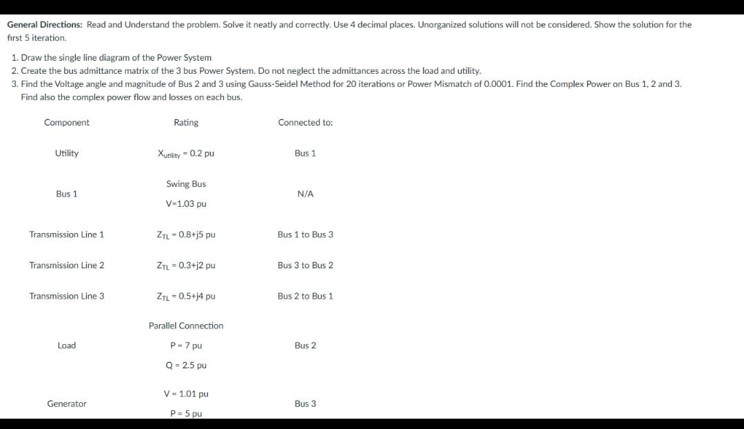 Solved General Directions: Read and Understand the problem. | Chegg.com