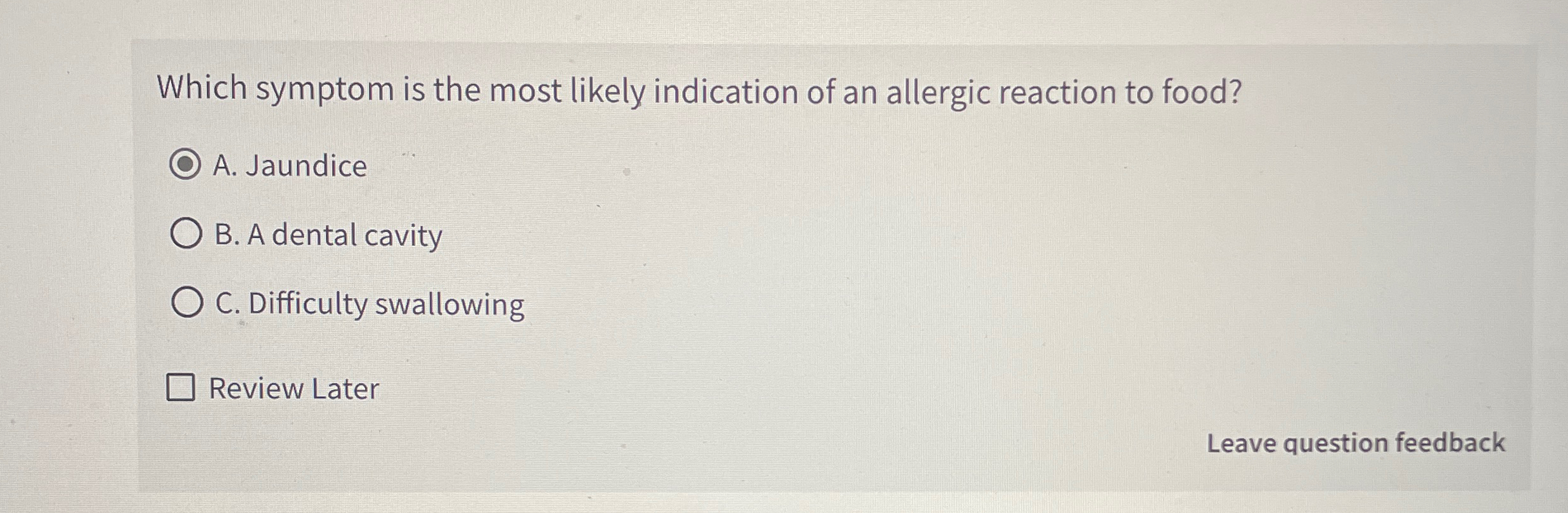 Solved Which symptom is the most likely indication of an | Chegg.com