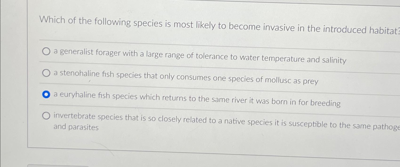 Solved Which of the following species is most likely to | Chegg.com
