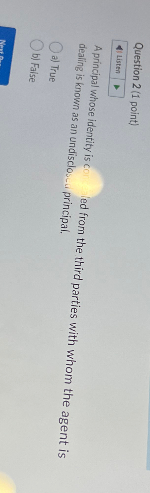 Solved Question 2 (1 ﻿point)A principal whose identity is | Chegg.com