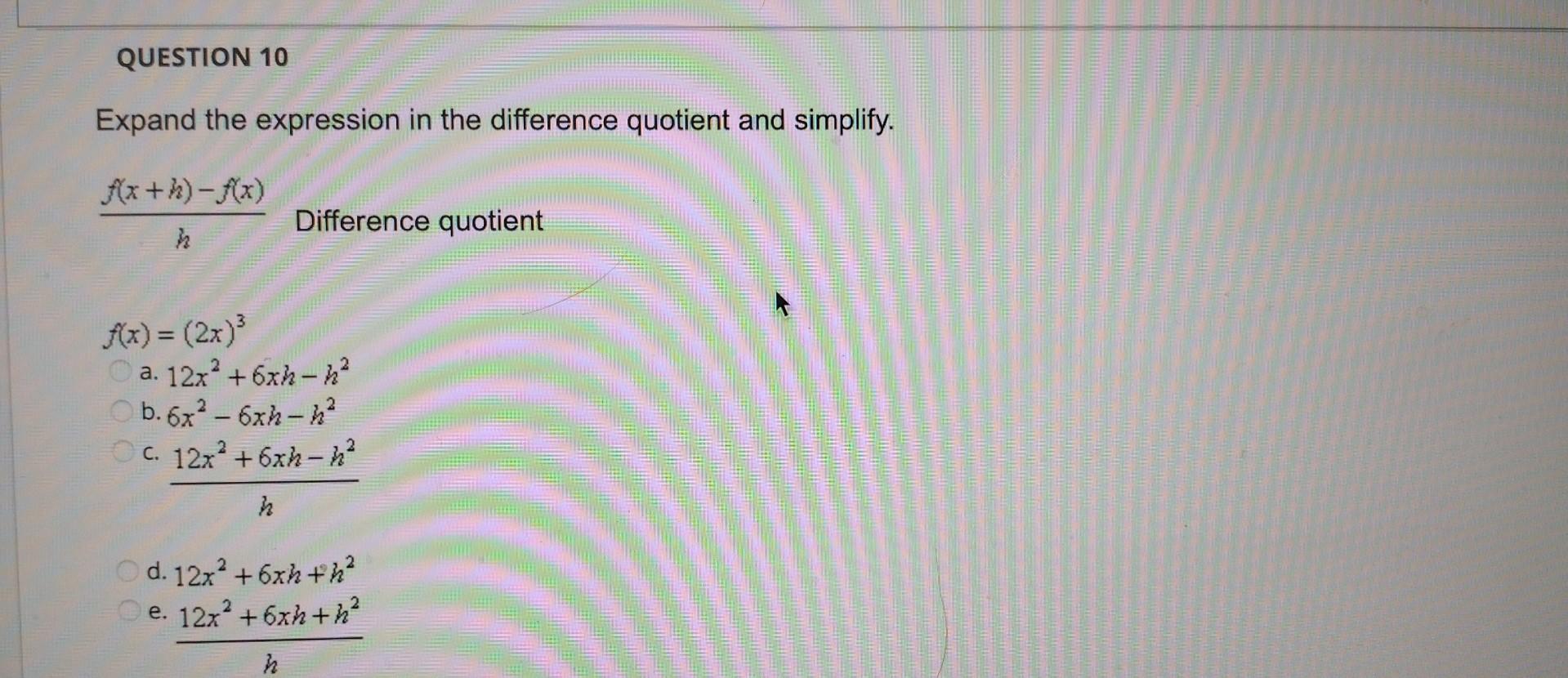 Solved Expand the expression in the difference quotient and | Chegg.com