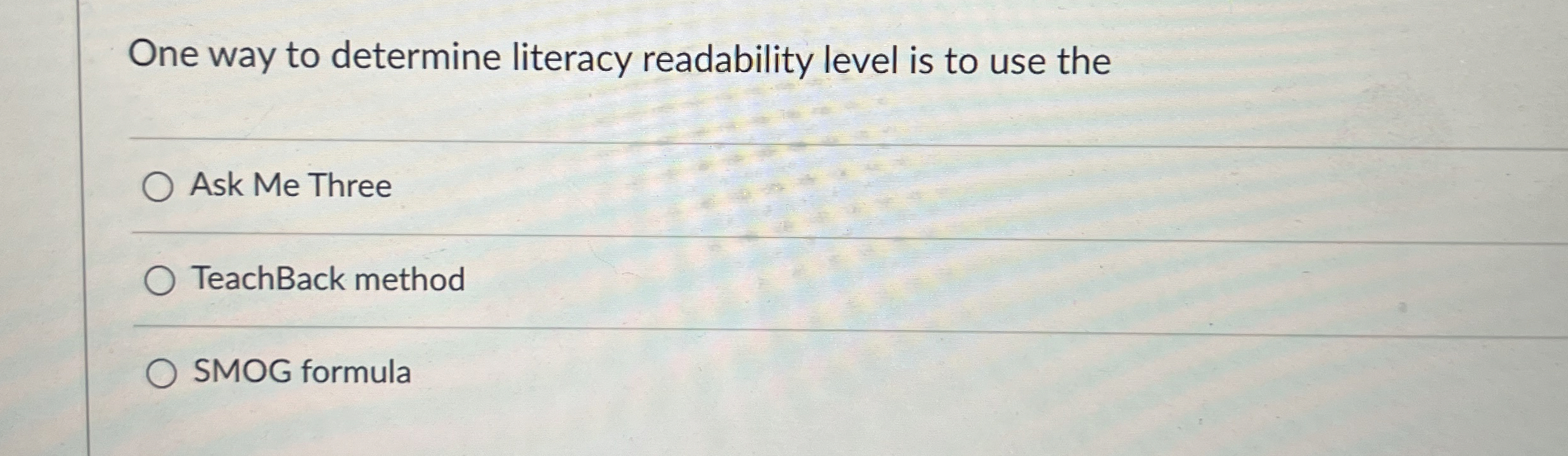 Solved One way to determine literacy readability level is to | Chegg.com