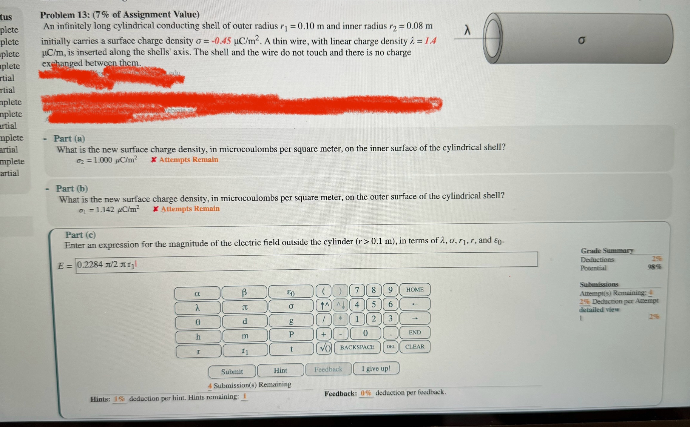 Solved Problem 13: (7% ﻿of Assignment Value)An infinitely | Chegg.com