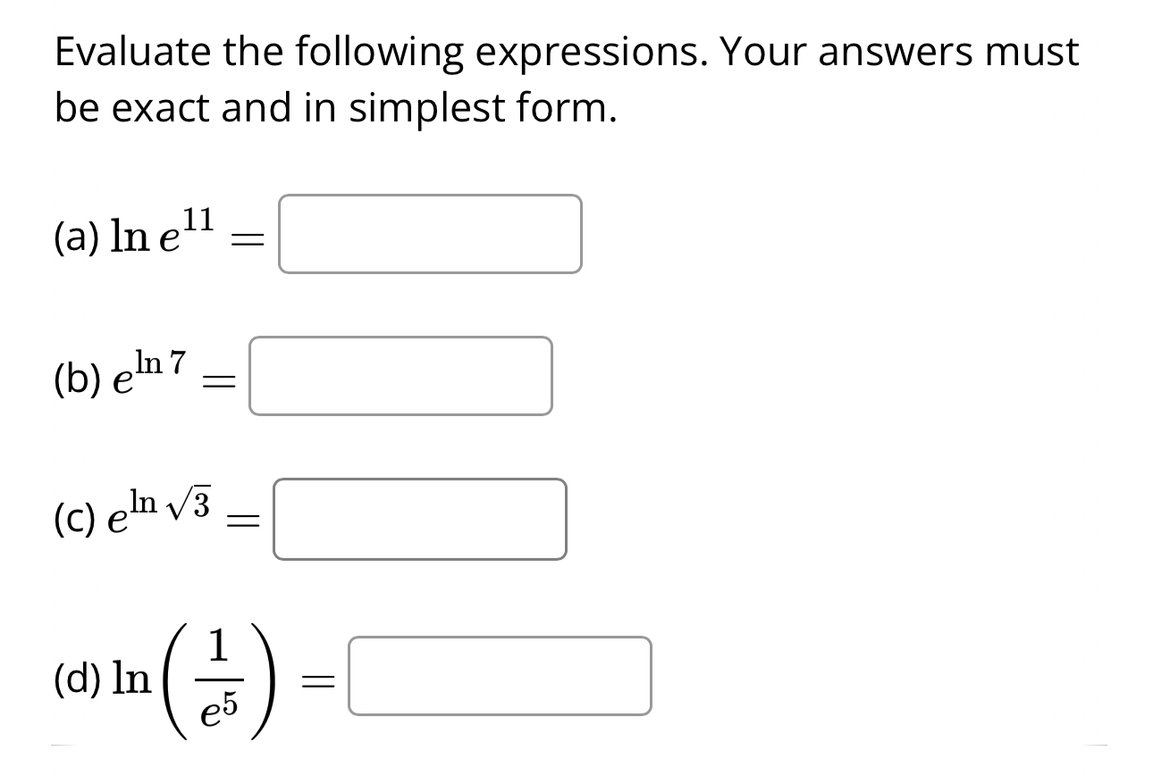 Solved Q6: Evaluate the following expressions. Your answers | Chegg.com