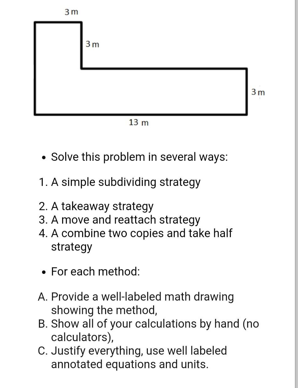 Solved 3 m 3 m 3 3 m 13 m • Solve this problem in several | Chegg.com