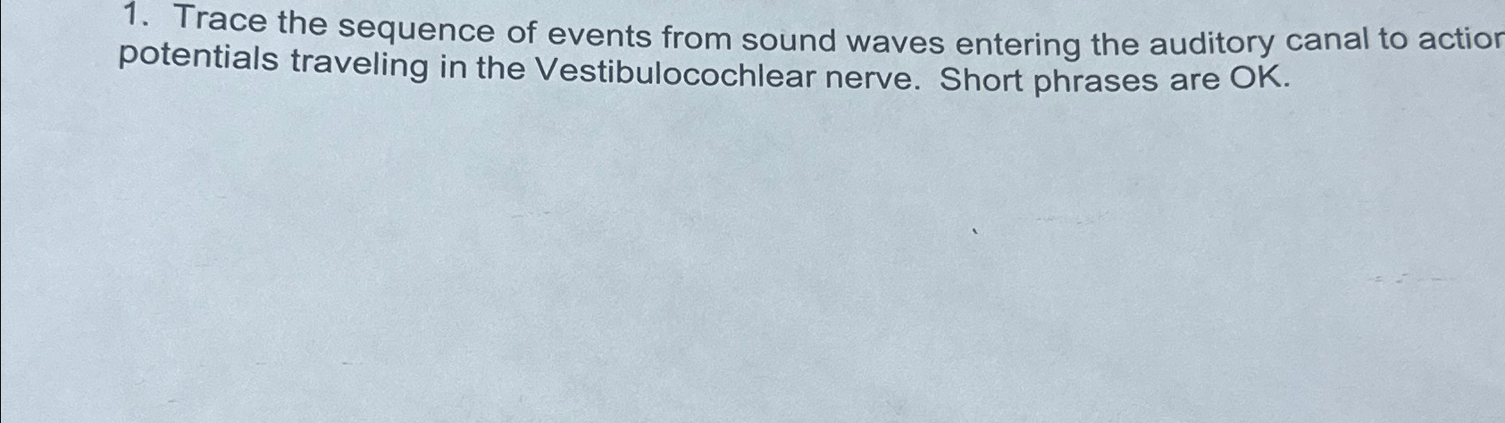 Solved Trace the sequence of events from sound waves | Chegg.com