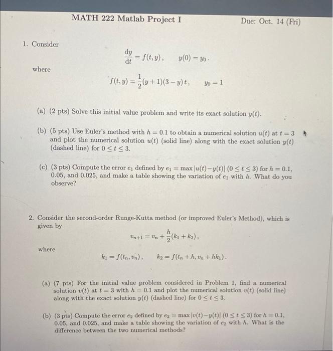 all of this has to be solved in matlab editing the | Chegg.com