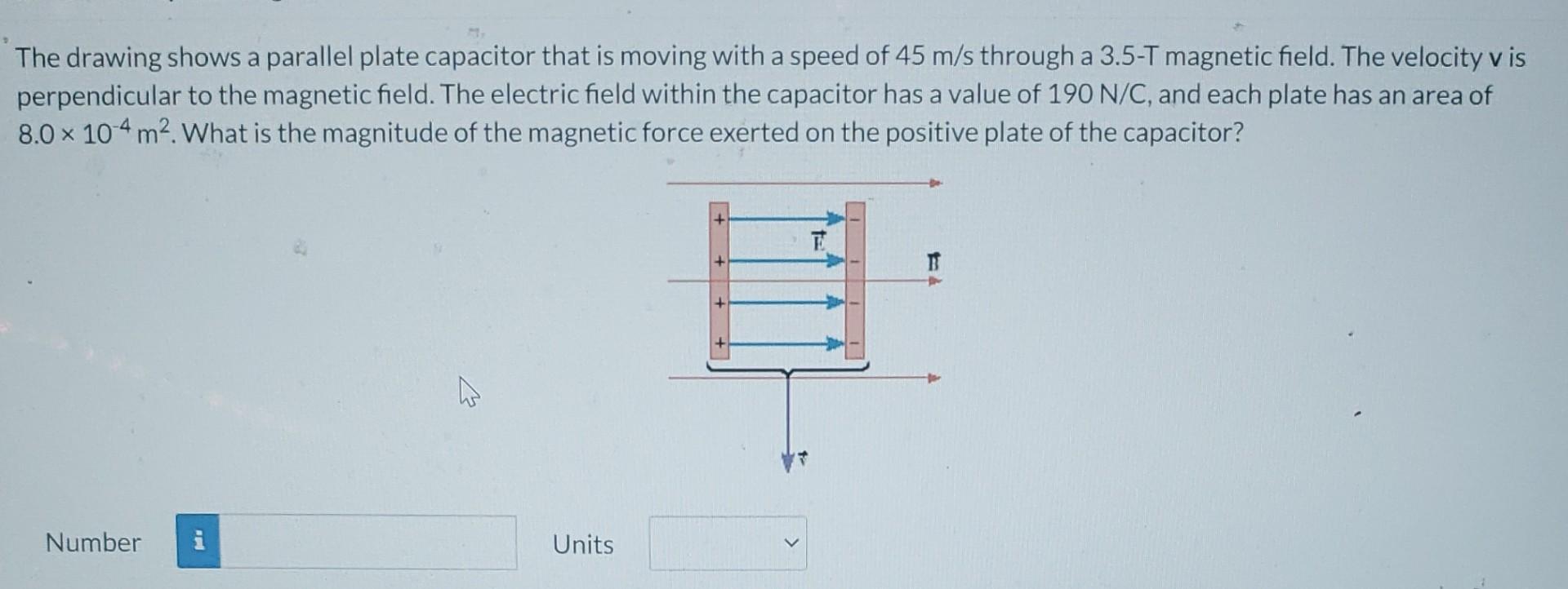 Solved The drawing shows a parallel plate capacitor that is | Chegg.com