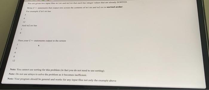 Solved You are we input files and in that each har that are | Chegg.com