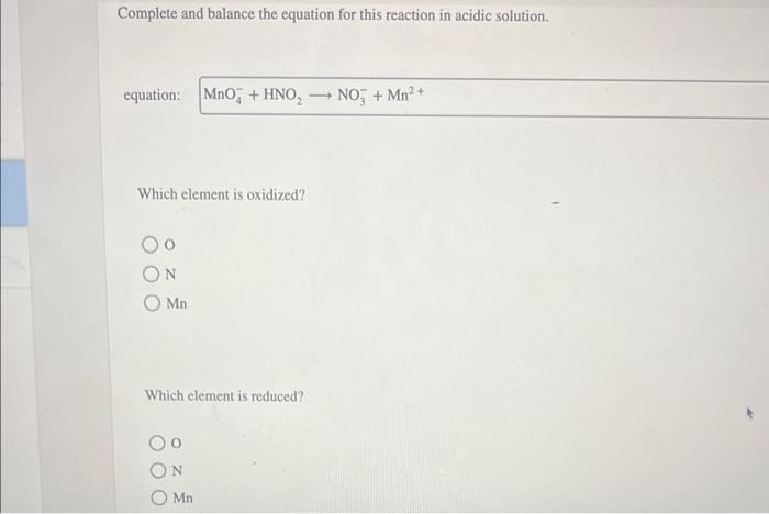 Solved Complete and balance the equation for this reaction | Chegg.com