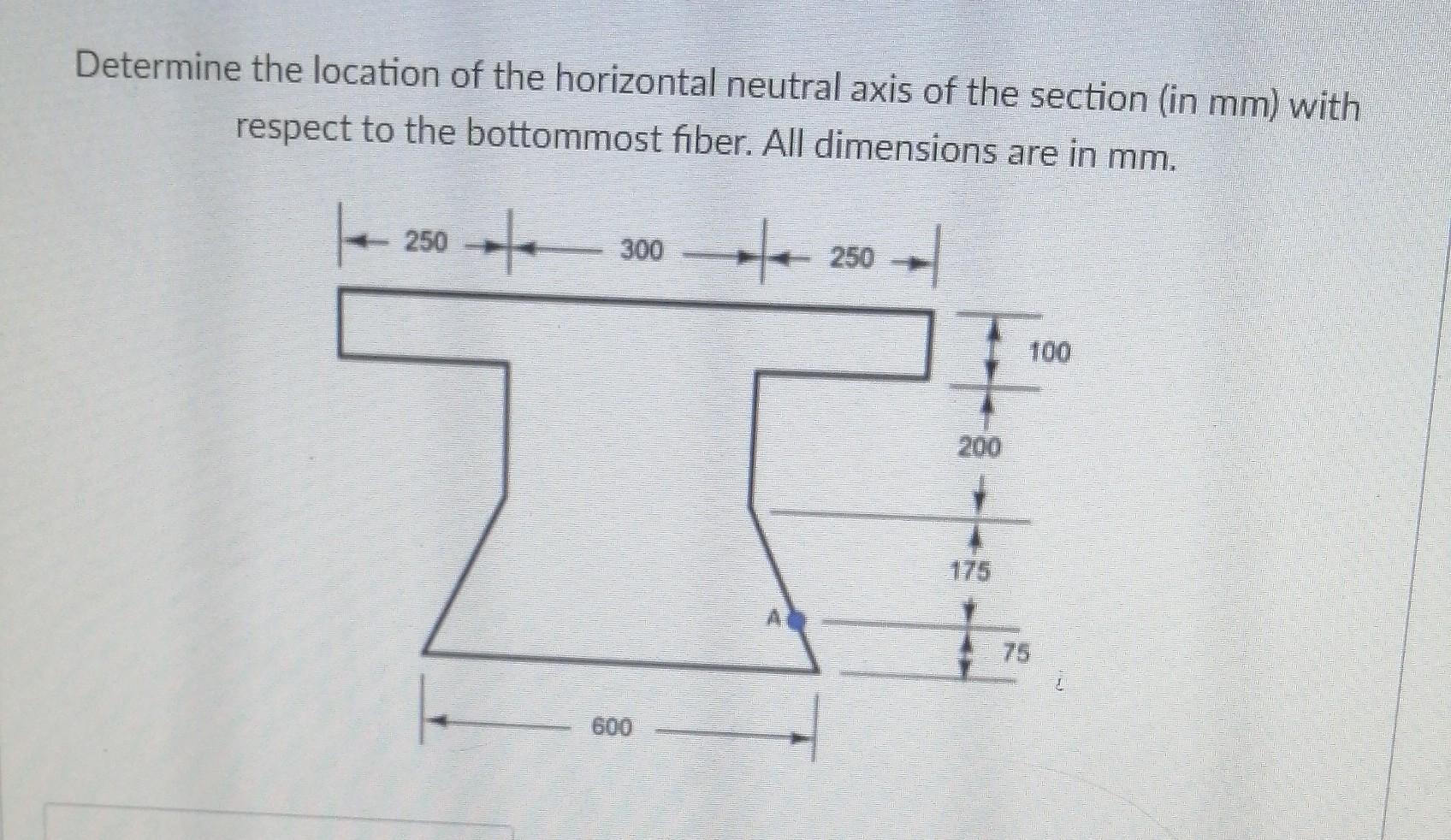 Solved Determine the location of the horizontal neutral axis | Chegg.com
