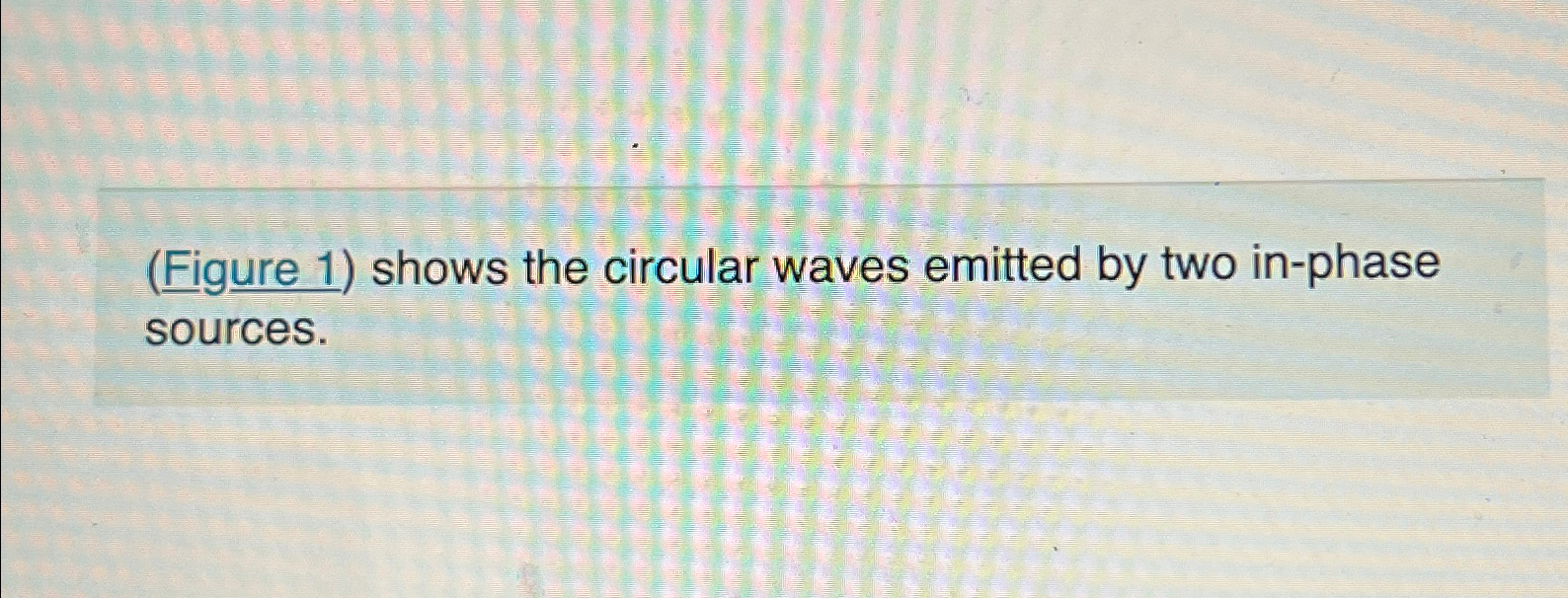Solved (Figure 1) ﻿shows the circular waves emitted by two | Chegg.com