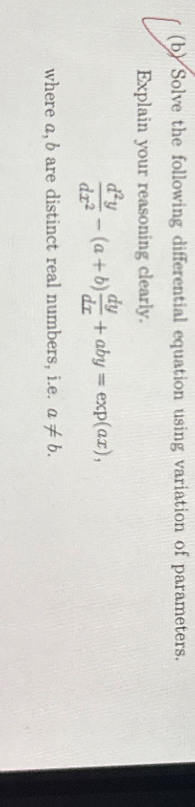 [solved] B Solve The Following Differential Equation Usin