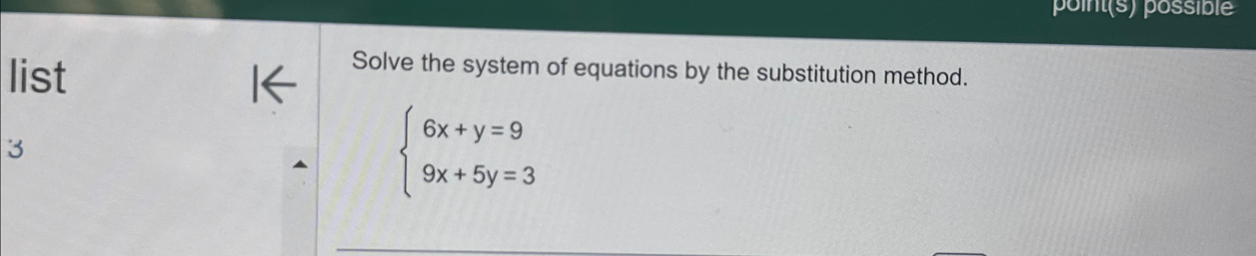 Solved Solve the system of equations by the substitution | Chegg.com