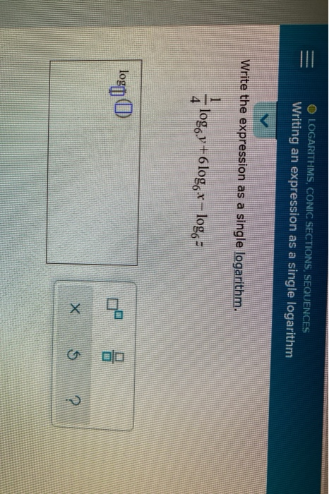 Solved LOGARITHMS, CONIC SECTIONS, SEQUENCES Writing an | Chegg.com