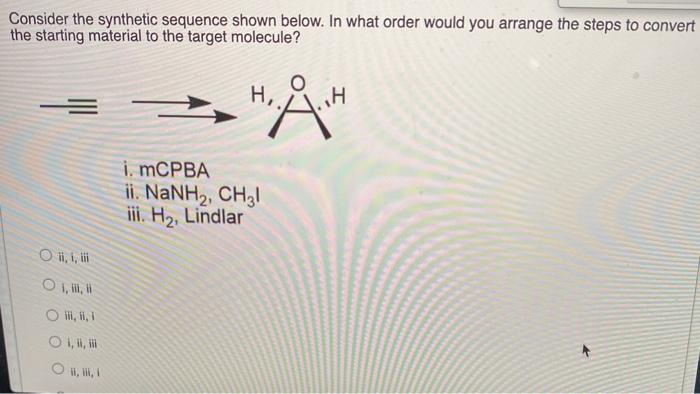 Solved Consider the synthetic sequence shown below. In what | Chegg.com