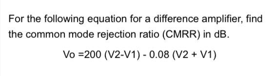 Solved For the following equation for a difference | Chegg.com