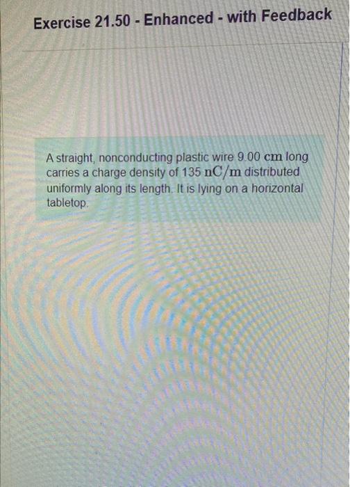 Solved Exercise 21.50 - Enhanced - with Feedback A straight, | Chegg.com