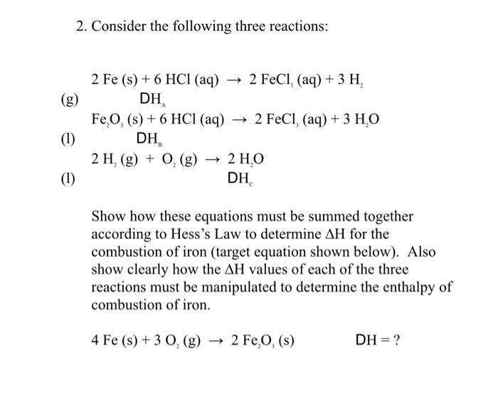 Solved Prelab: HEAT OF REACTION AND HESS'S LAW 1. Show your | Chegg.com