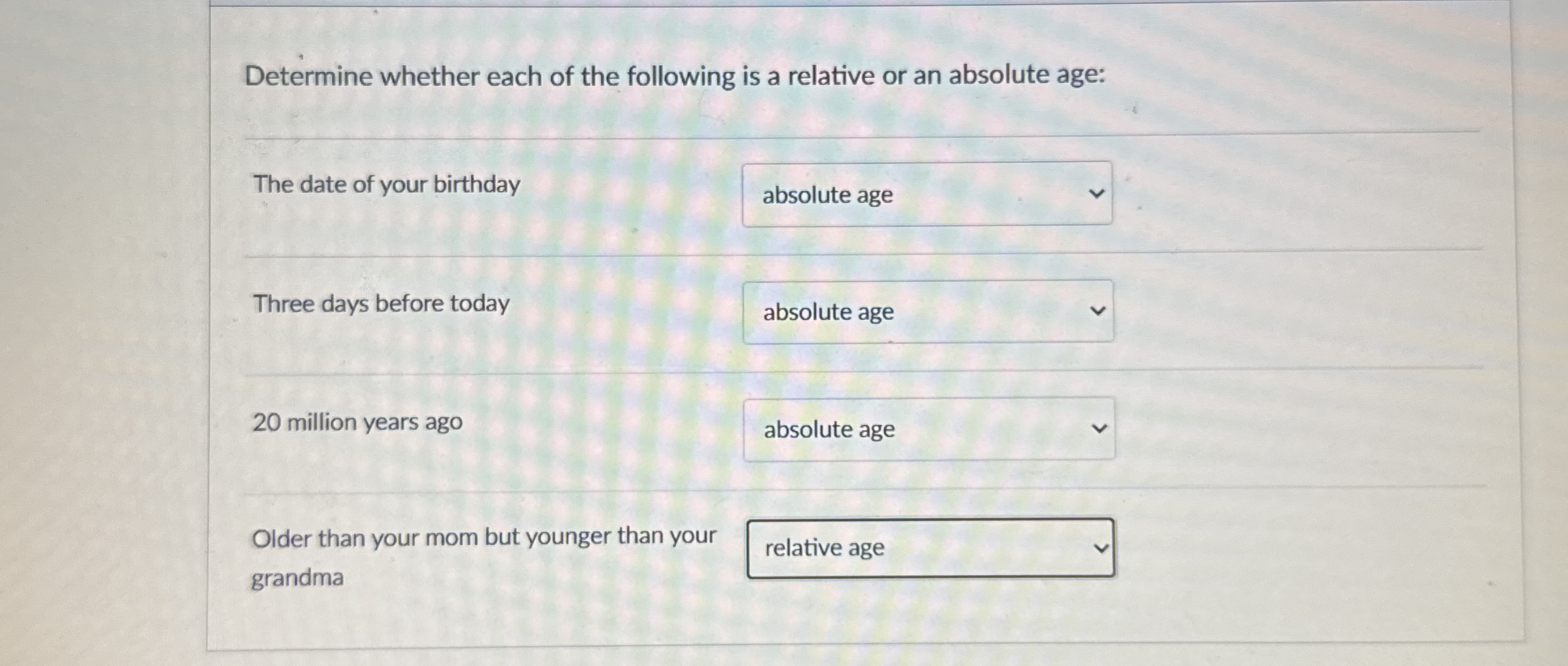 Solved Determine whether each of the following is a relative | Chegg.com