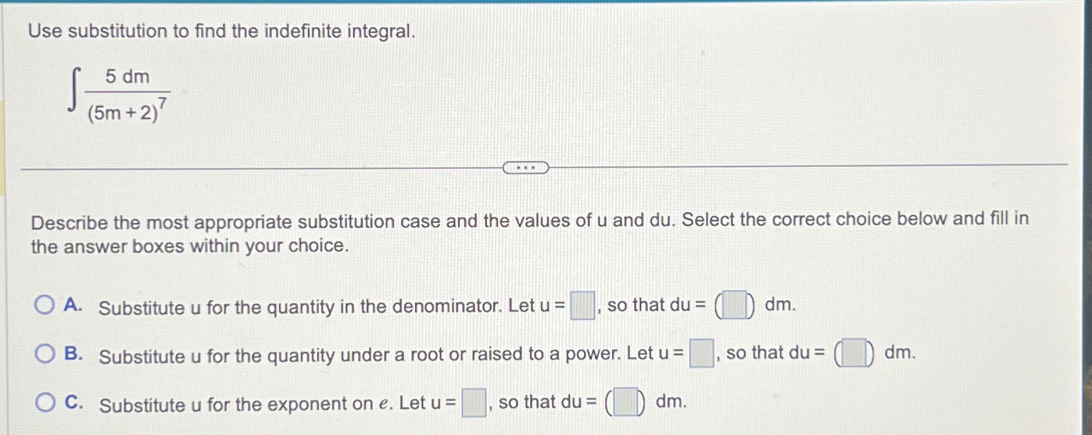 Solved Use substitution to find the indefinite | Chegg.com Solved Use substitution to find the indefinite | Chegg.com