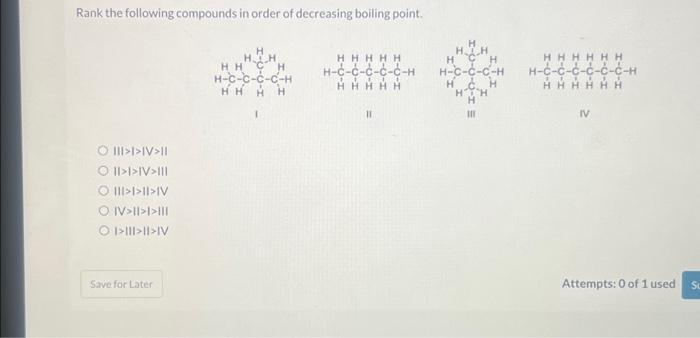 Solved Rank the following compounds in order of decreasing | Chegg.com