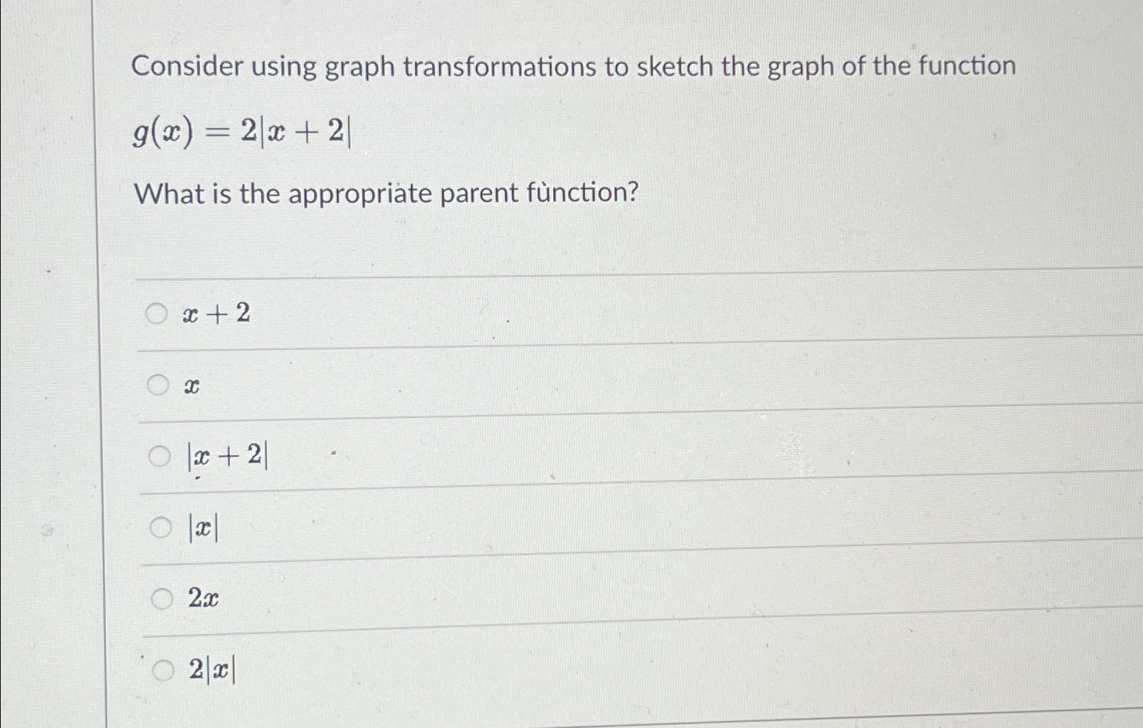 Solved Consider using graph transformations to sketch the | Chegg.com
