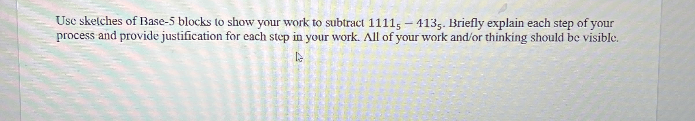 Solved Use sketches of Base-5 ﻿blocks to show your work to | Chegg.com
