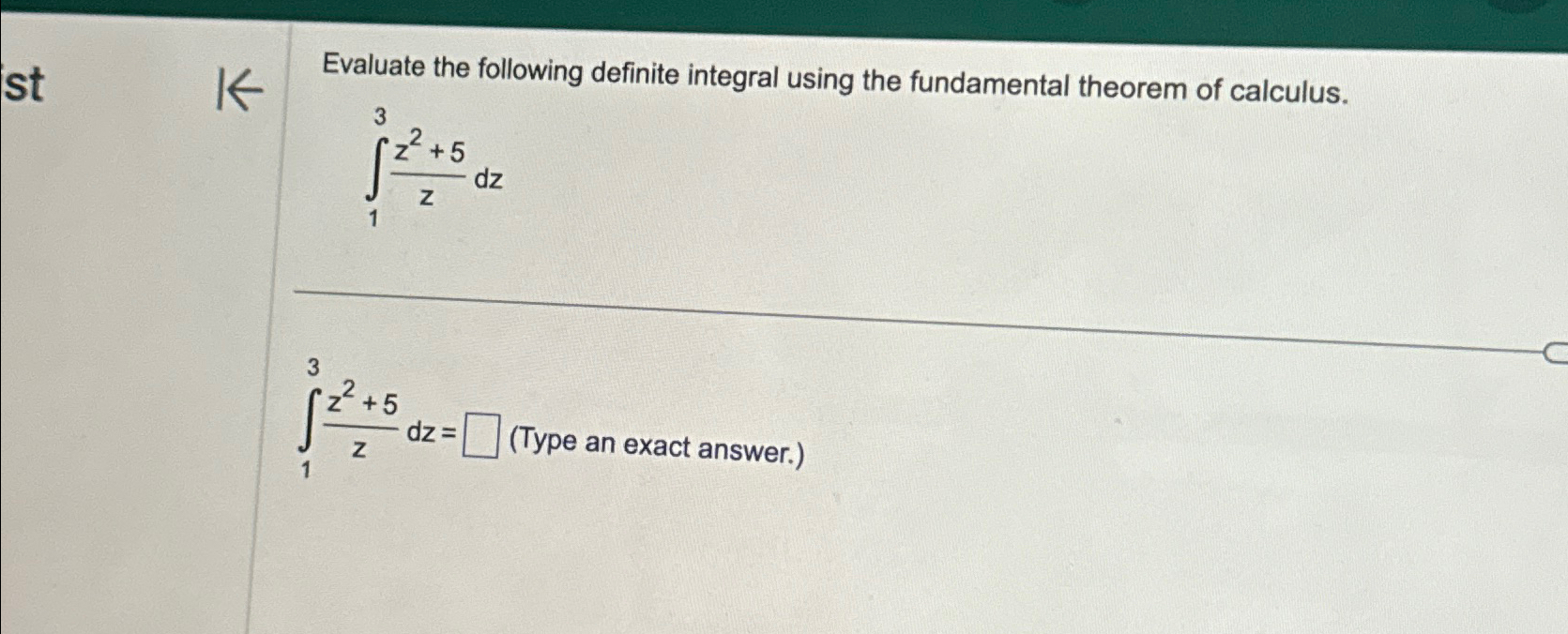 Solved Evaluate the following definite integral using the | Chegg.com