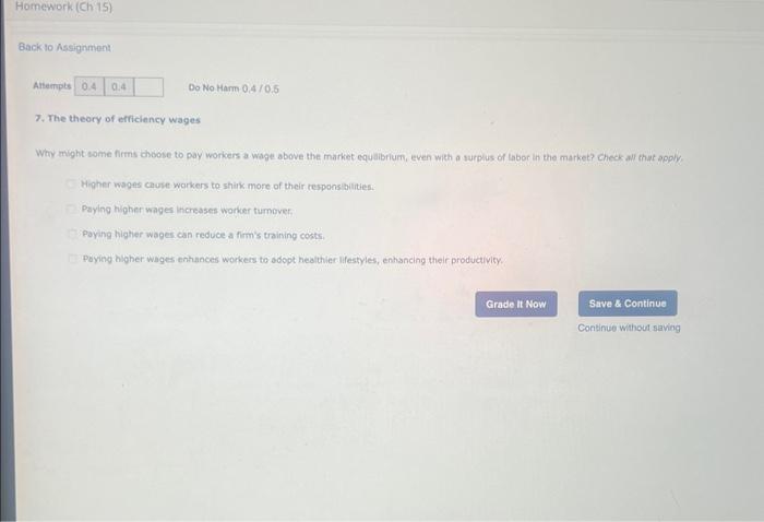 Solved 7. The theory of efficiency wages Why might wome | Chegg.com