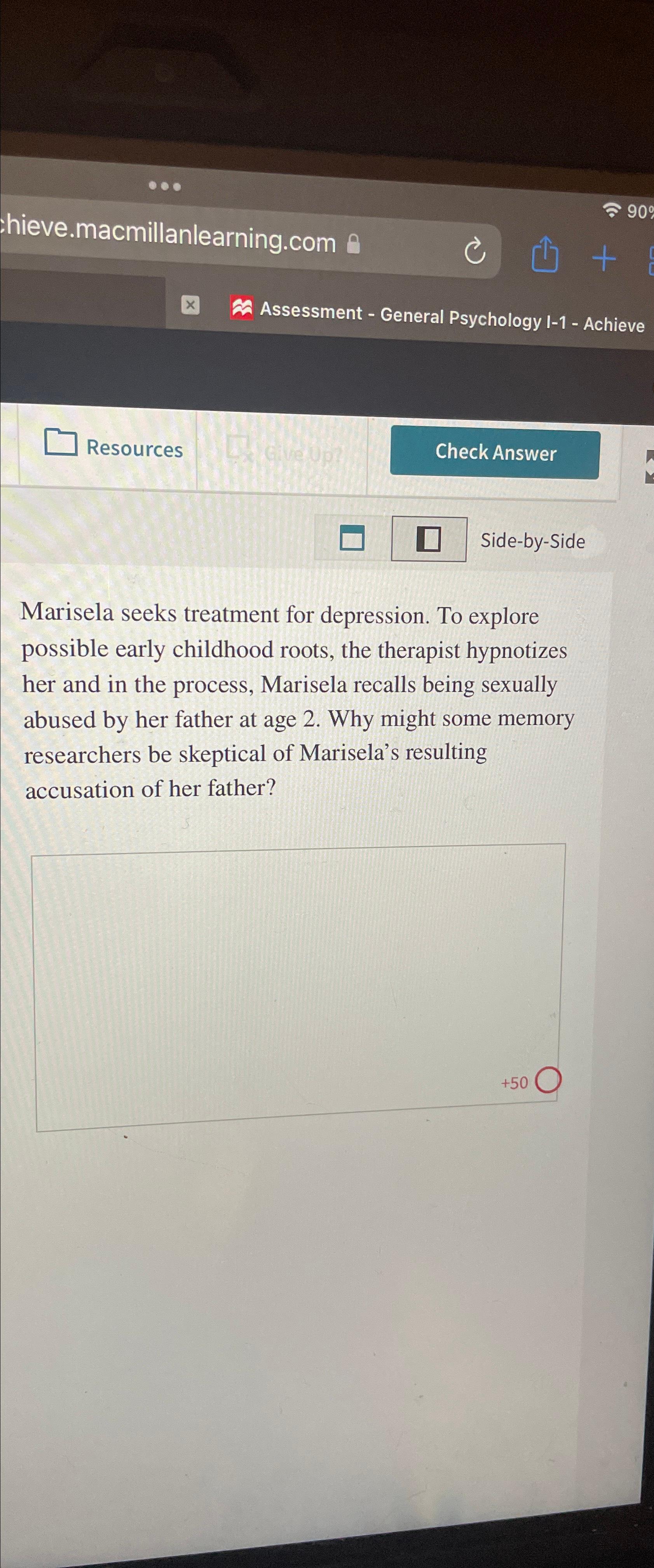 Solved :hieve.macmillanlearning.com 890°Assessment - | Chegg.com