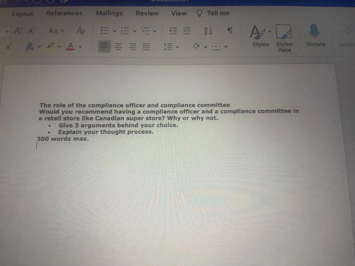 Solved The role of the compliance officer and compliance | Chegg.com