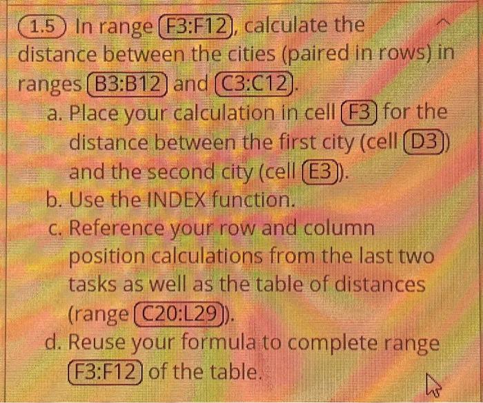 Solved Index and Match Complete each of the tasks using | Chegg.com