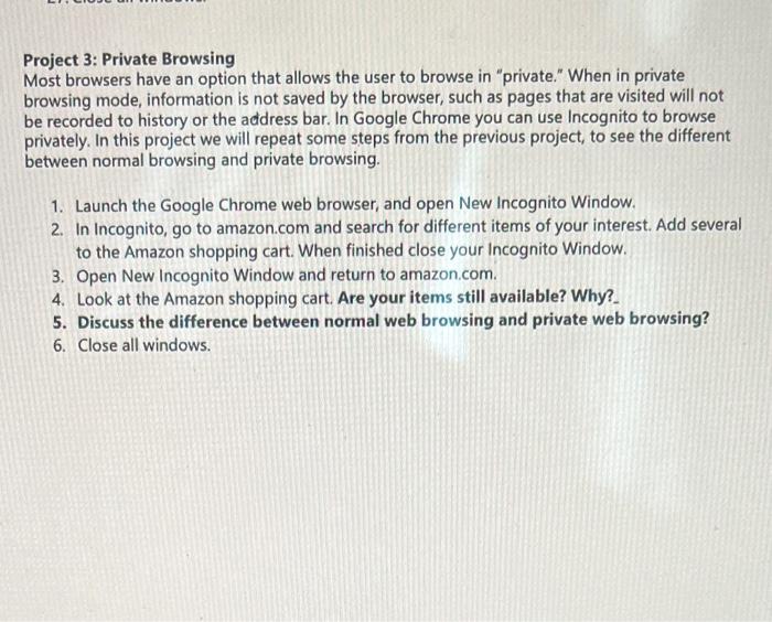 Solved Project 1: Test Browser Security One of the first | Chegg.com