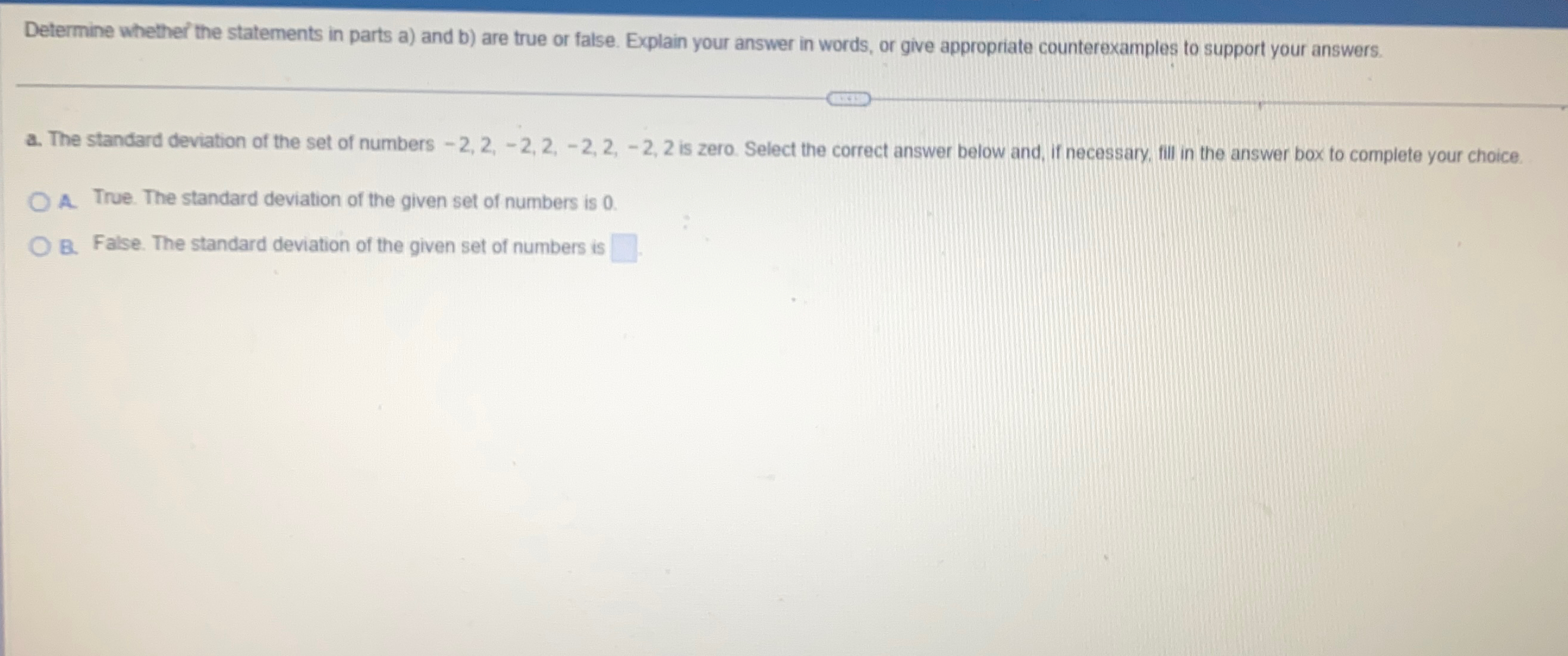 Solved Determine whether the statements in parts a) ﻿and b) | Chegg.com