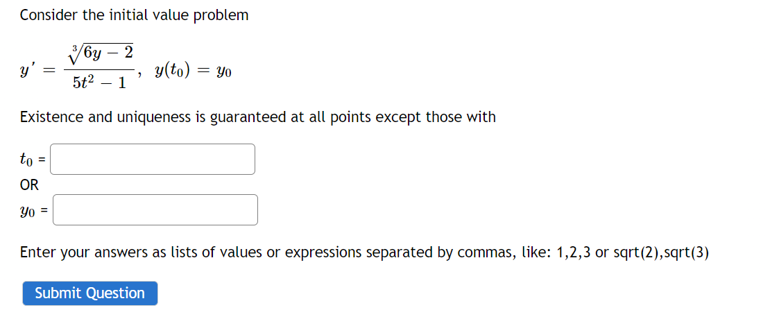 Solved Consider the initial value | Chegg.com
