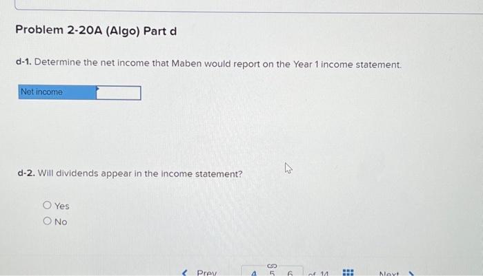 Solved Required information Problem 2-20A (Algo) Showing how | Chegg.com