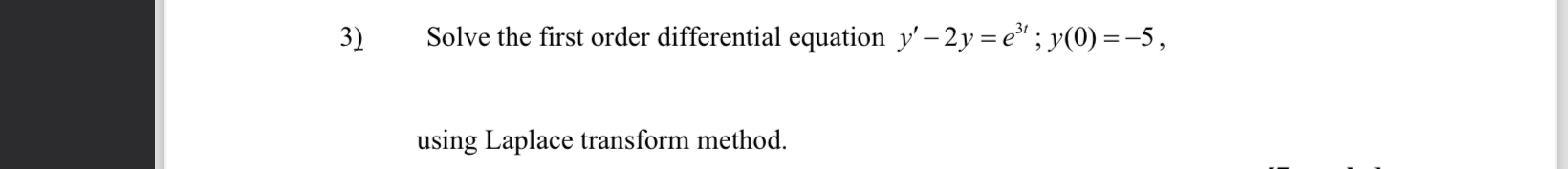 Solved Solve the first order differential equation | Chegg.com