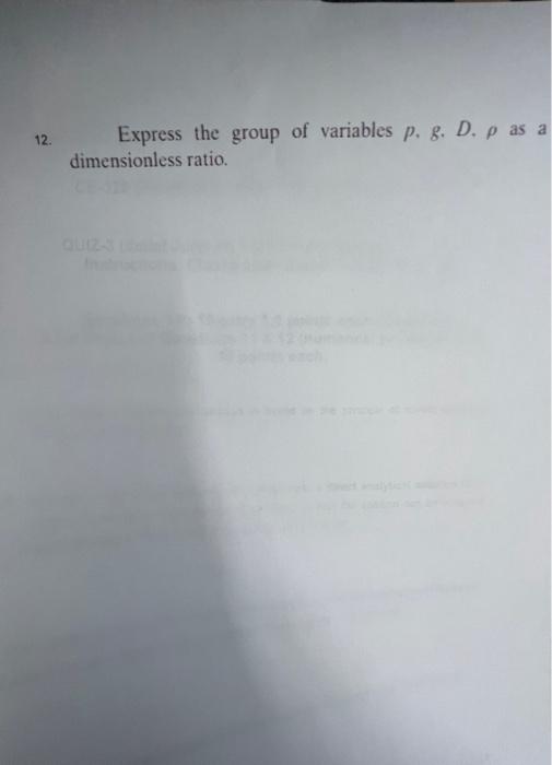 Solved 11. Investigate whether each ratio is dimensionless? | Chegg.com